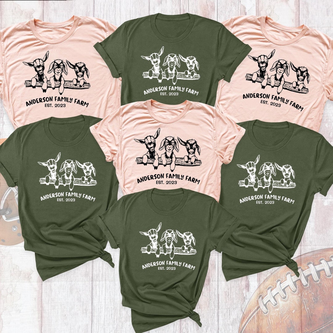 Custom Farm Animal Goats Shirt, Cute Goat Tees, Farm Life Shirt ...
