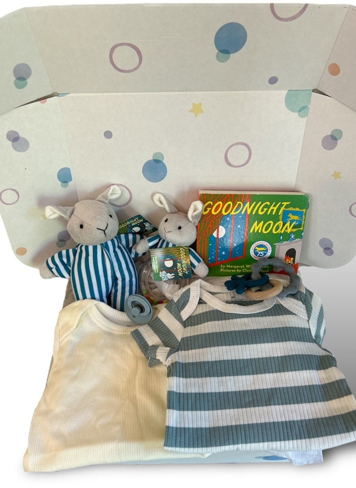 Goodnight Moon Baby Gift Set Onesies, Book, Plush Rattle and More - Etsy
