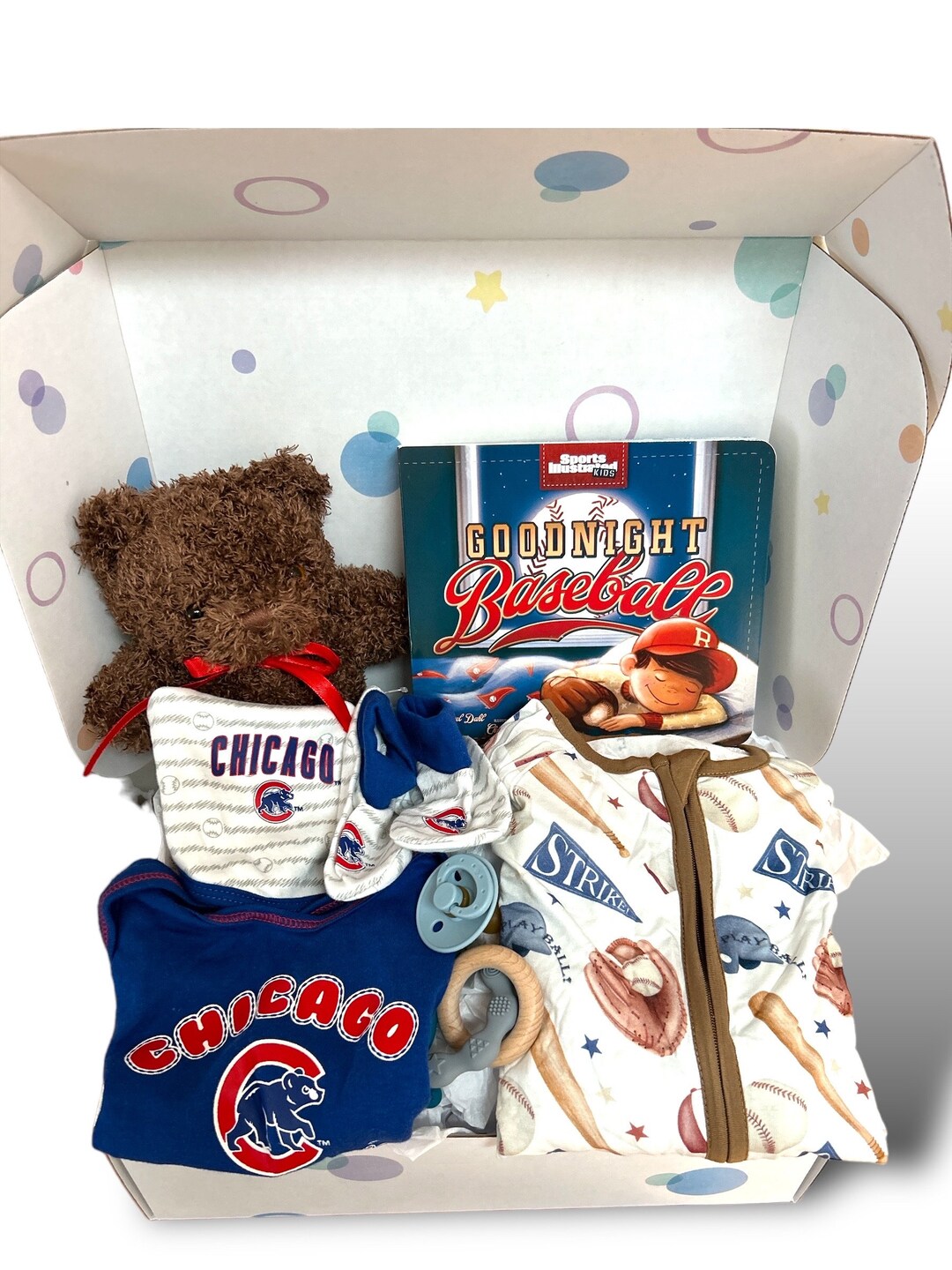 Chicago Cubs Baseball Baby Shower Gift, Goodnight Baseball Book - Etsy