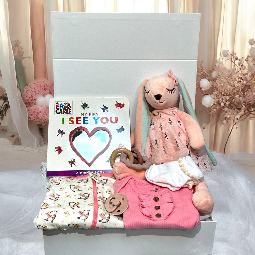 Baby Girl Pink Gift Set, Bestaroo Bamboo Pjs, Bunny Plush, Board Book ...