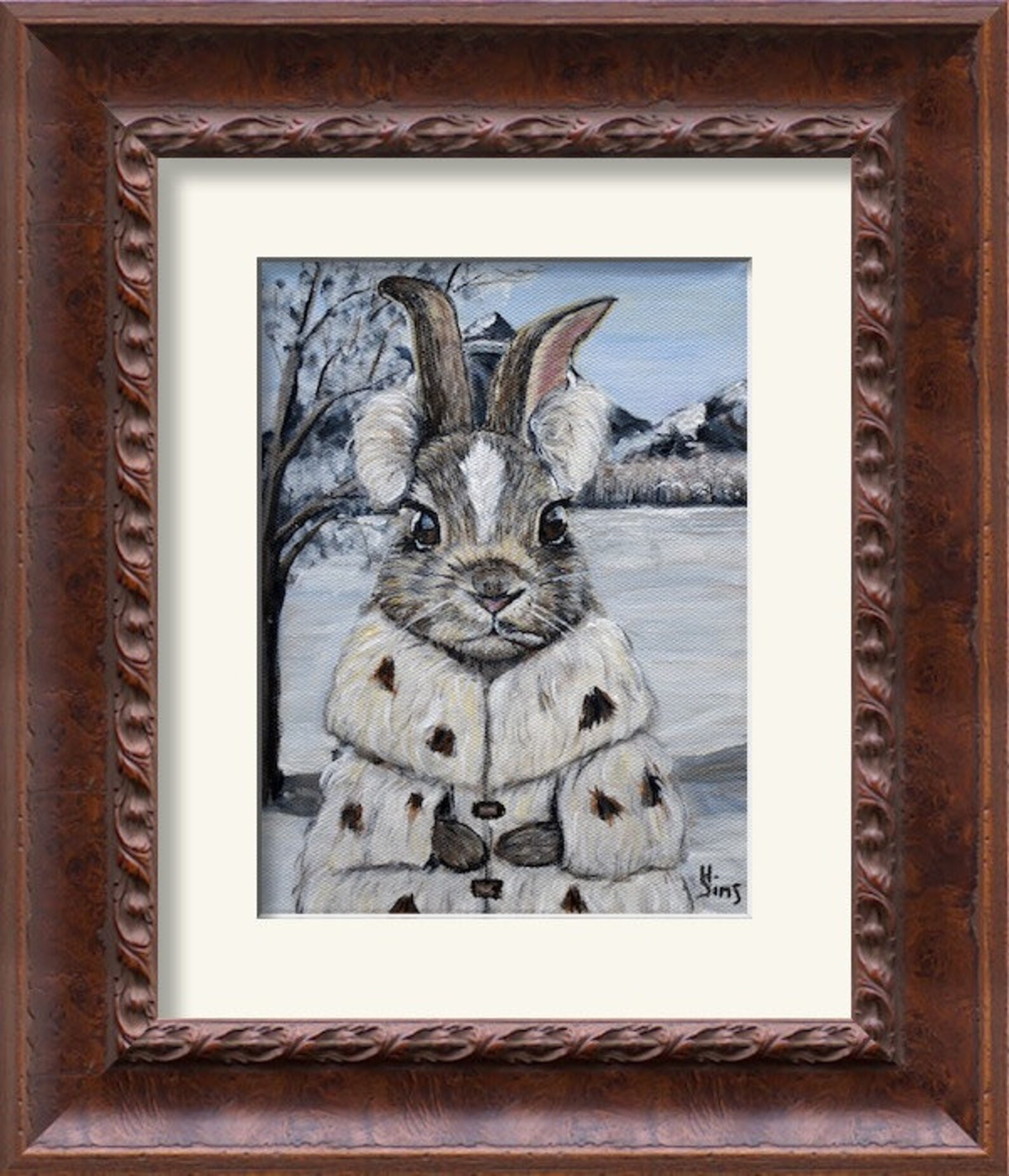 Bunny Print, Animal Art Print , Rabbit Art Print, Animals in Clothes ...