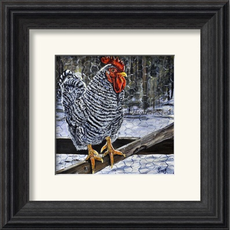 Chicken Art Print, Rooster Kitchen Decor, Chicken Decor, Chicken Print ...