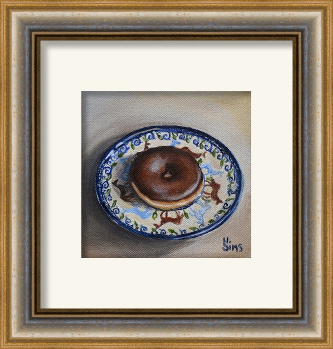 Donut Art Print , Polish Pottery Kitchen Wall Decor, Food Art, Wall ...