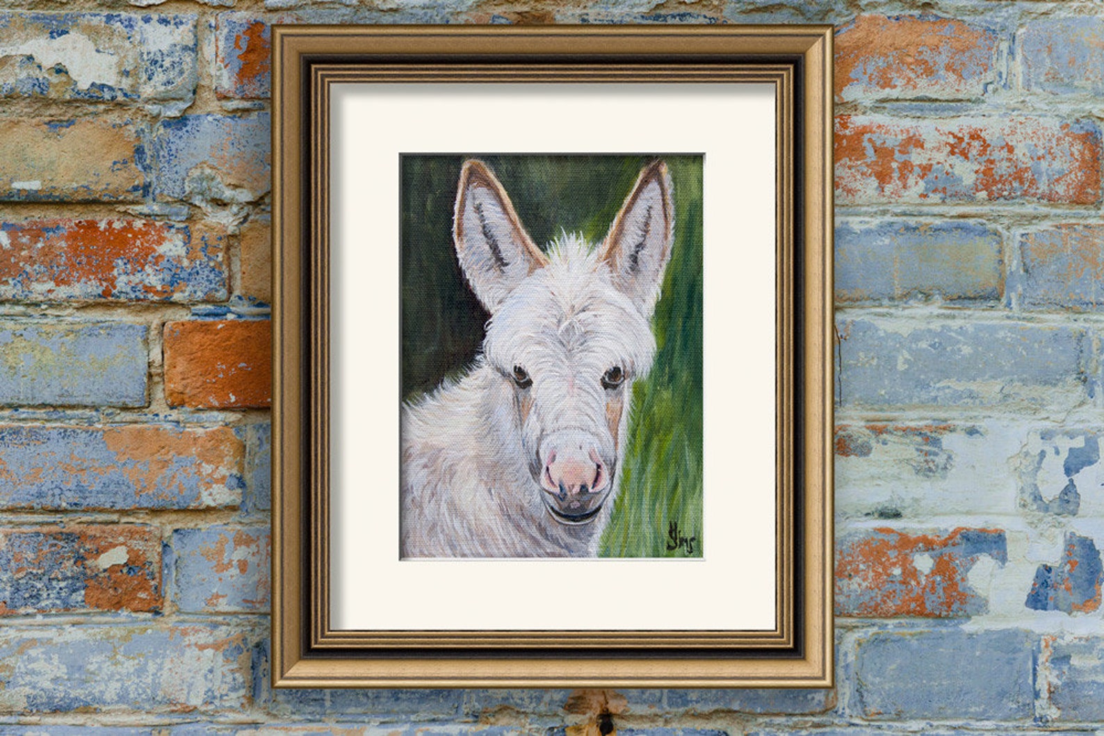 Donkey Art Print Farmhouse Decor Farm Animal Art Prints - Etsy