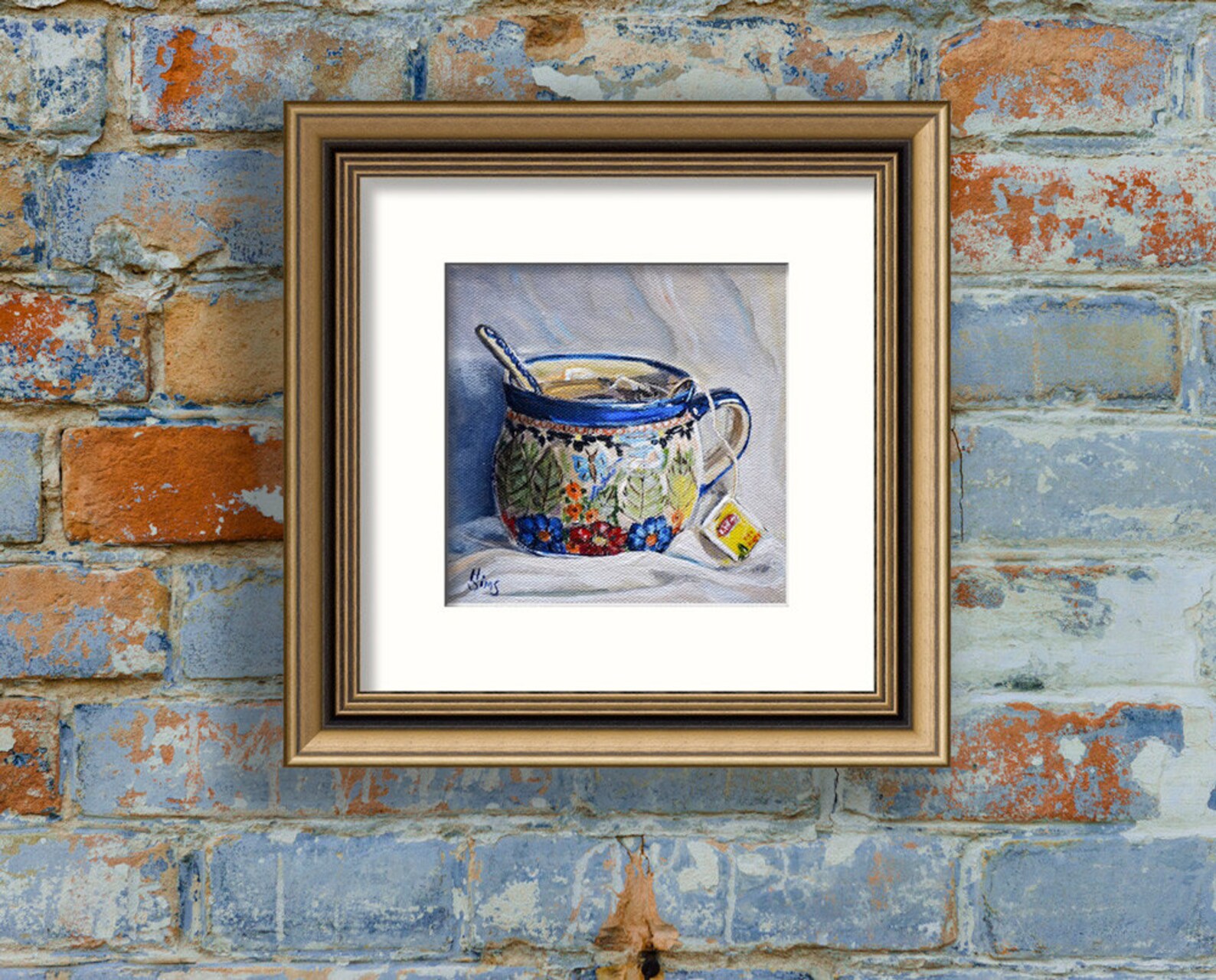 Polish Pottery Mug Still Life Tea Art Print Kitchen Art Art - Etsy