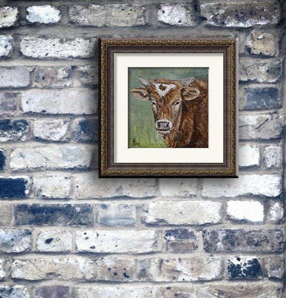 Cow Art Print for Farmhouse Wall Decor Country Home Decor | Etsy