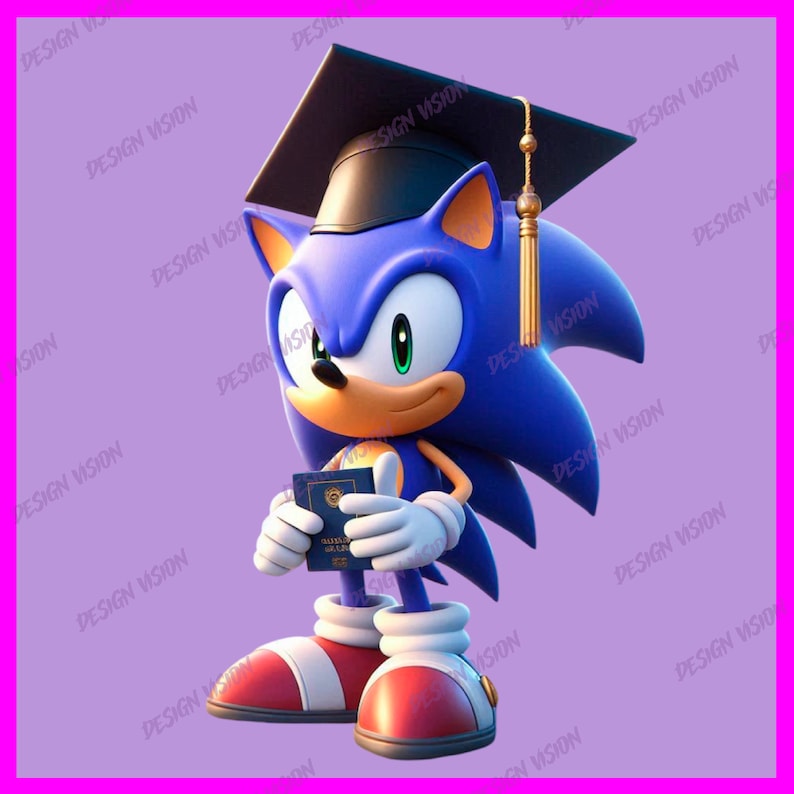 4 PNG Sonic Graduation PNG Image, Clipart Images for Sublimation ...