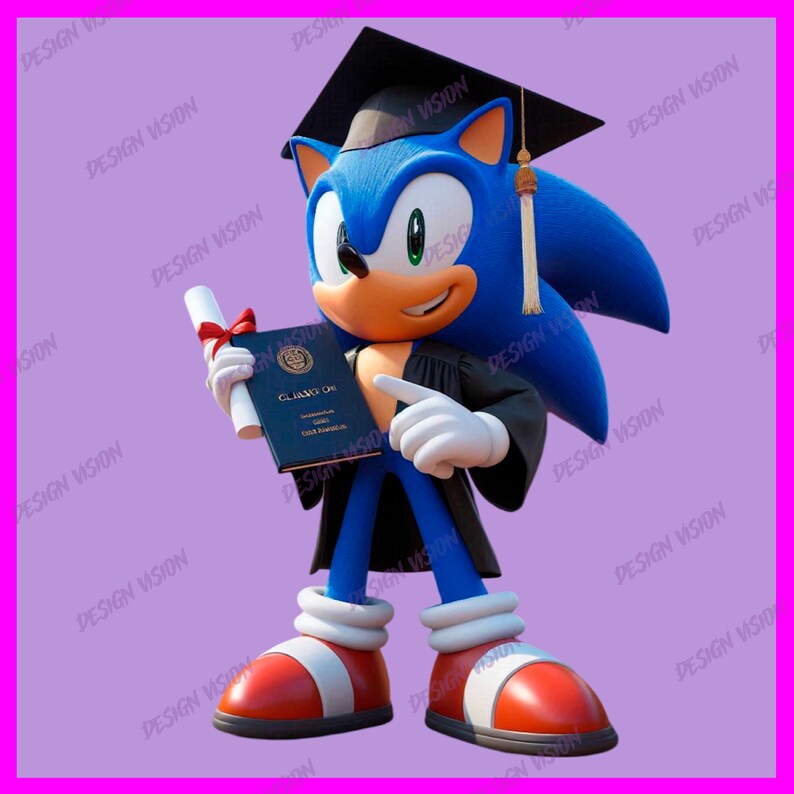 4 PNG Sonic Graduation PNG Image, Clipart Images for Sublimation ...