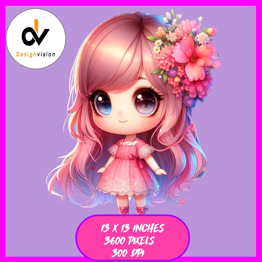 Charming Chibi Girls , Little Kawaii Dolls With Big Eyes, Super ...