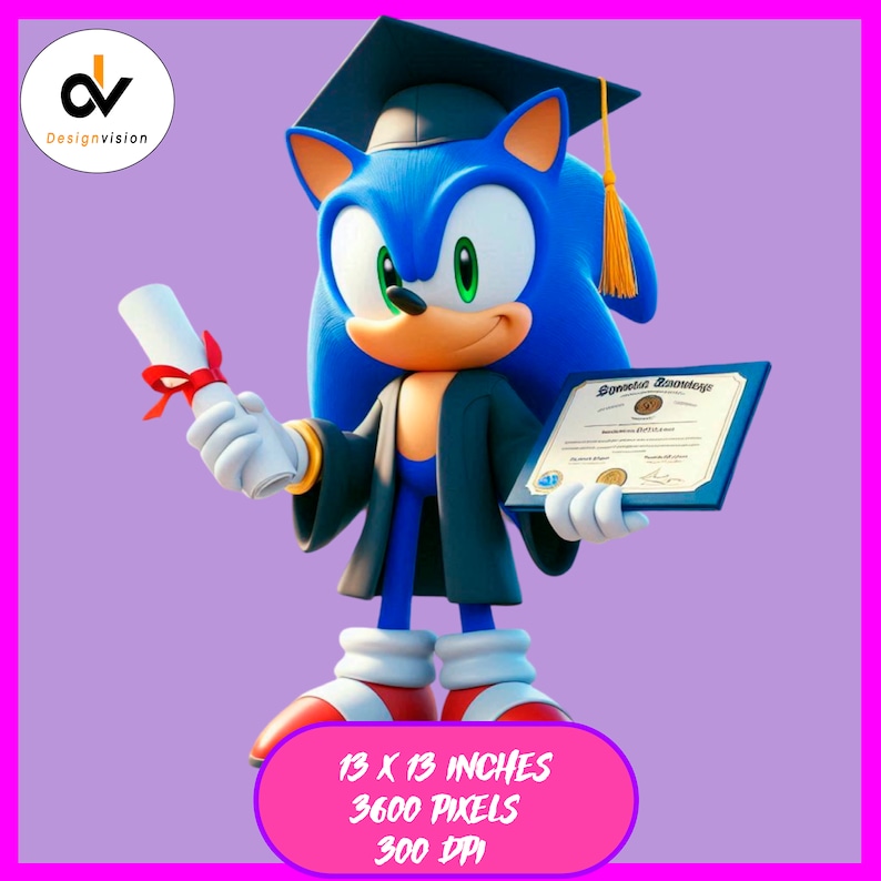 4 PNG Sonic Graduation PNG Image, Clipart Images for Sublimation ...