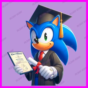 4 PNG Sonic Graduation PNG Image, Clipart Images for Sublimation ...