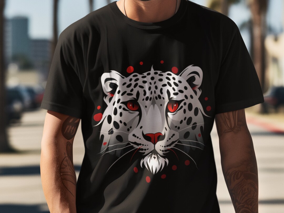 Leopard Face Shirt Bold Animal Print Top, Ideal Fashion Statement, Wild ...