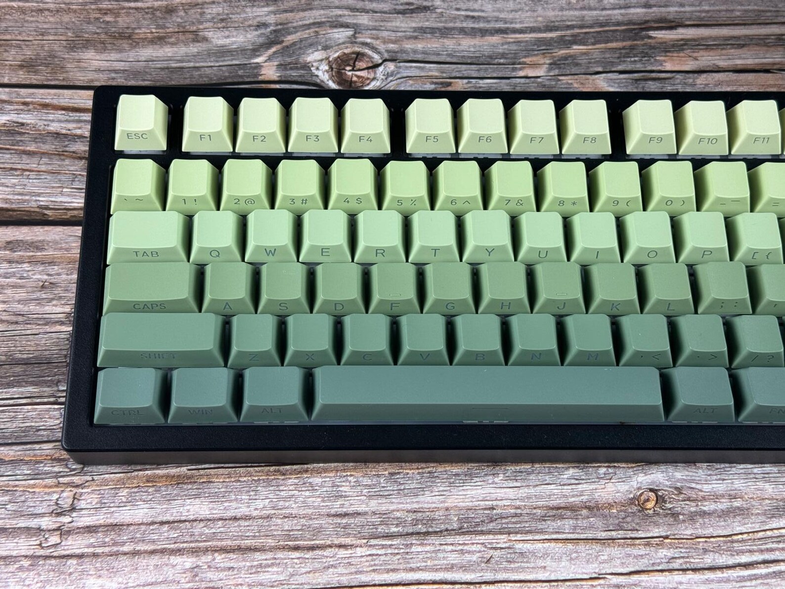 Backlit Matcha Keycap Set, Green Gradient Side Print Keycap Set for ...