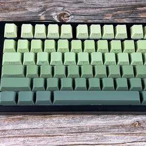 Backlit Matcha Keycap Set, Green Gradient Side Print Keycap Set for ...