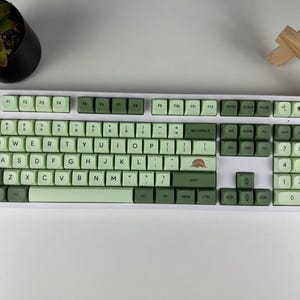 Matcha Green Keycap Set, Mint Green Theme Keycap Set for Mechanical ...
