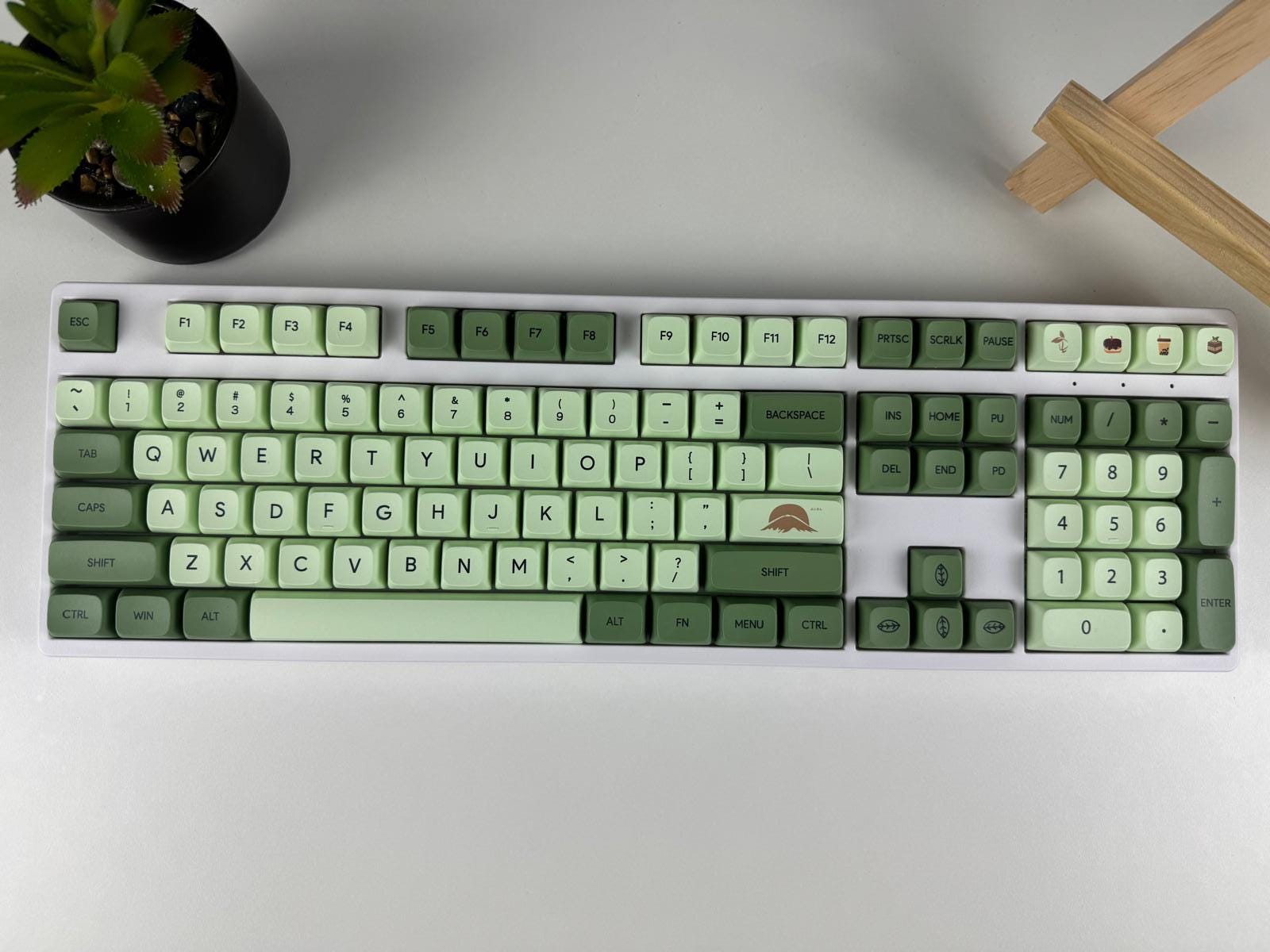 Matcha Green Keycap Set, Mint Green Theme Keycap Set for Mechanical ...