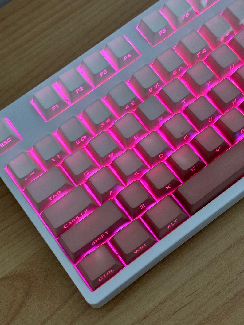 Gradient Orange Keycap Set, Japanese Style Side Print Keycap for ...