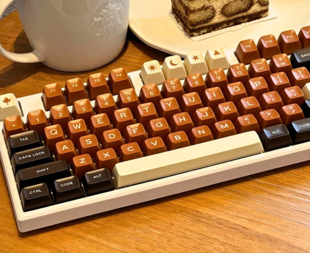 Coffe Keycap Set, Brown Keycaps, Keycaps for Mechanical Keyboard,cherry ...