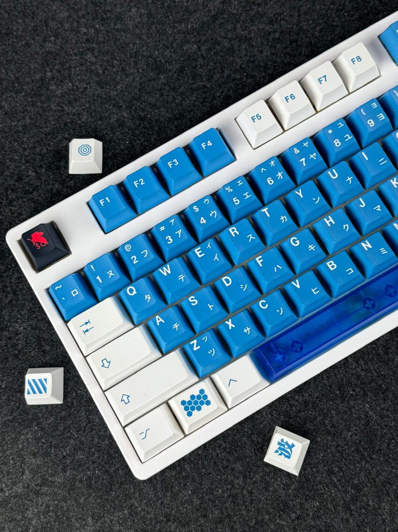 Eva Unit 00 Mecha Robot Theme Keycap Set, Japanese Anime Keycap Set for ...