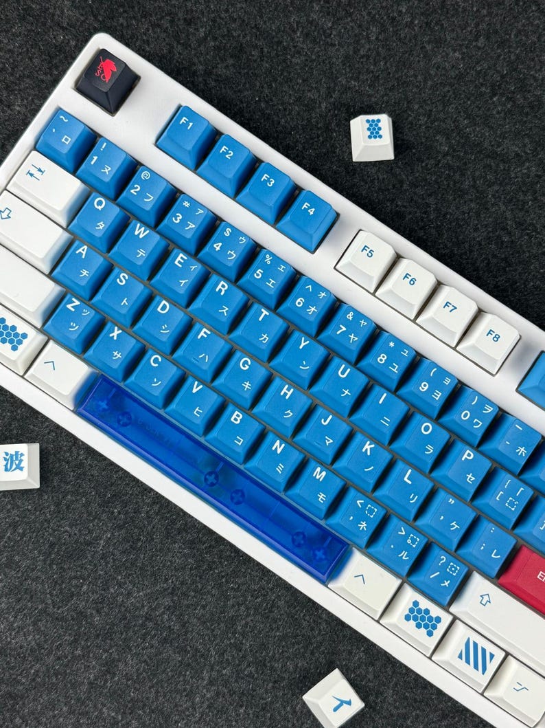 Eva Unit 00 Mecha Robot Theme Keycap Set, Japanese Anime Keycap Set for ...