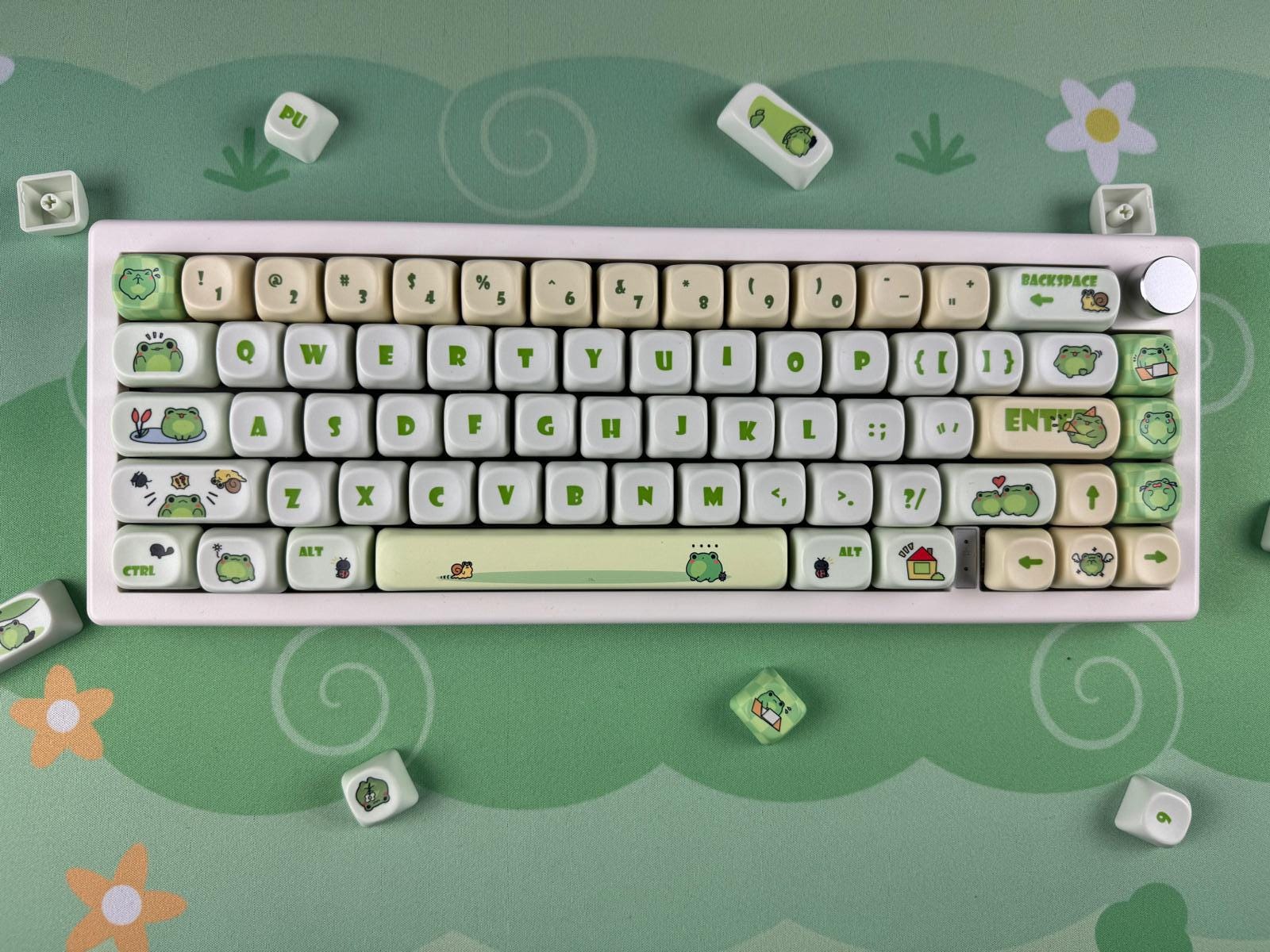 Cute Frog Keycap Set, Green Keycaps, Animal Keycaps, Cherry Mx ...