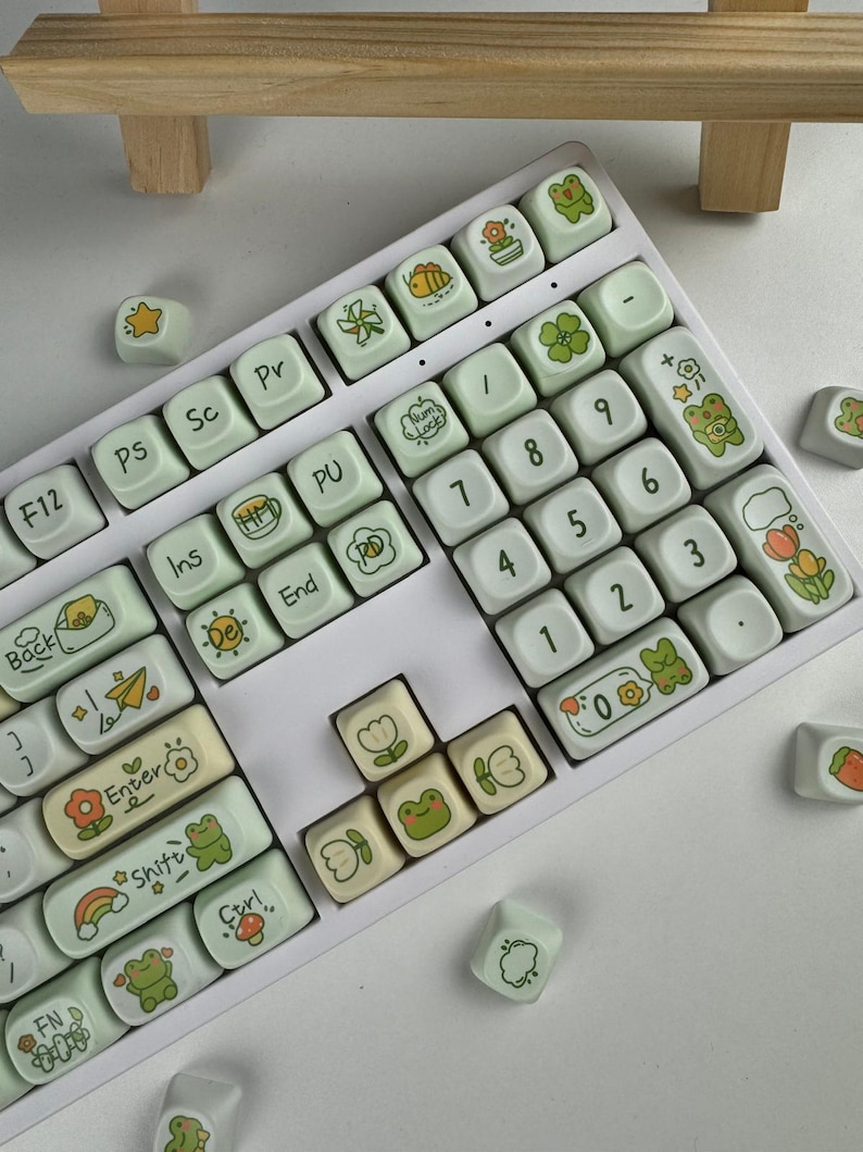 Cute Animal Theme Keycap Set, Cute Frog Keycap Set for Mechanical ...