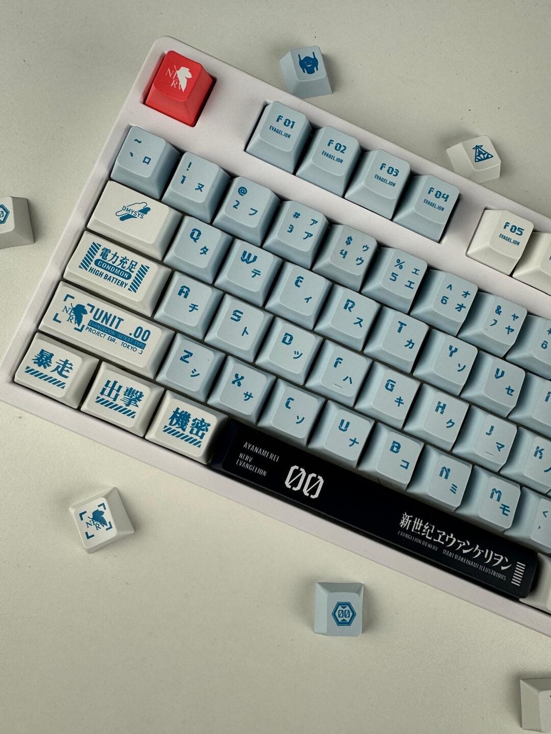Eva Unit 00 Robot Keycap Set, Anime Mecha Theme Keycap Set for ...