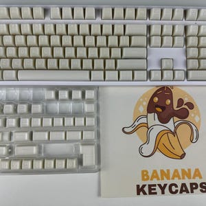 142 Keys Marble Translucent Theme Keycap Set, White Keycap Set for ...