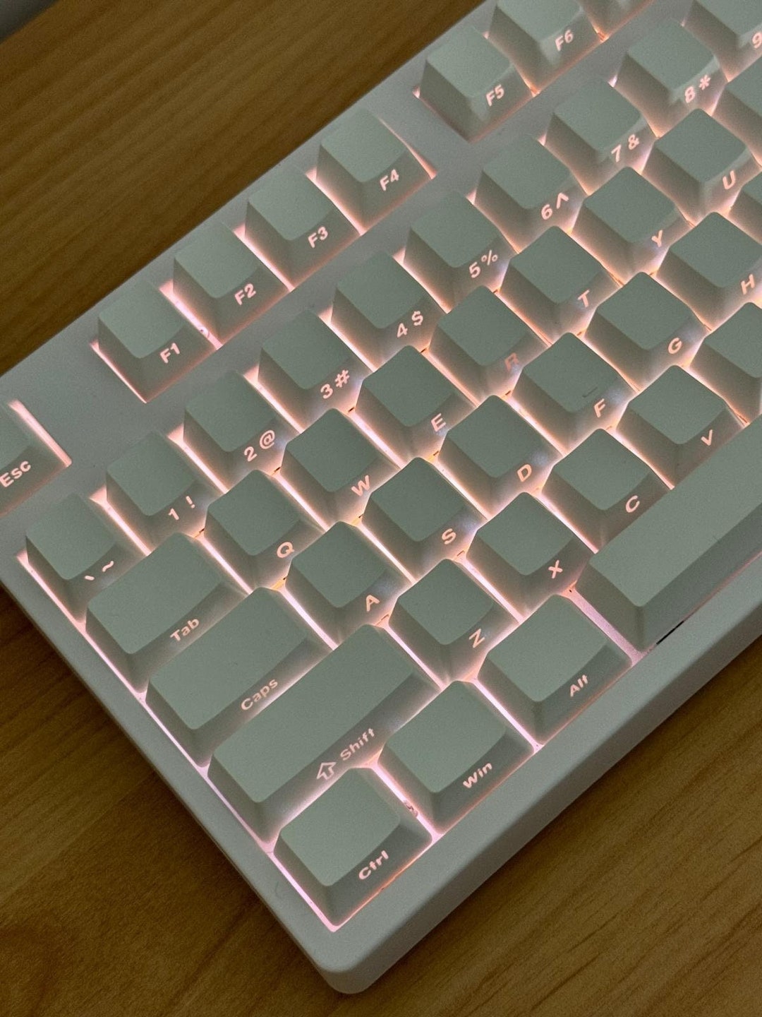White Shine Through Keycaps, Backlit Side Print Keycap Set for ...