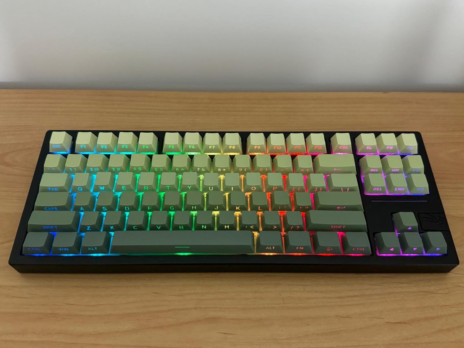 Backlit Matcha Keycap Set, Green Gradient Side Print Keycap Set for ...