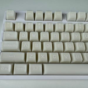 142 Keys Marble Translucent Theme Keycap Set, White Keycap Set for ...
