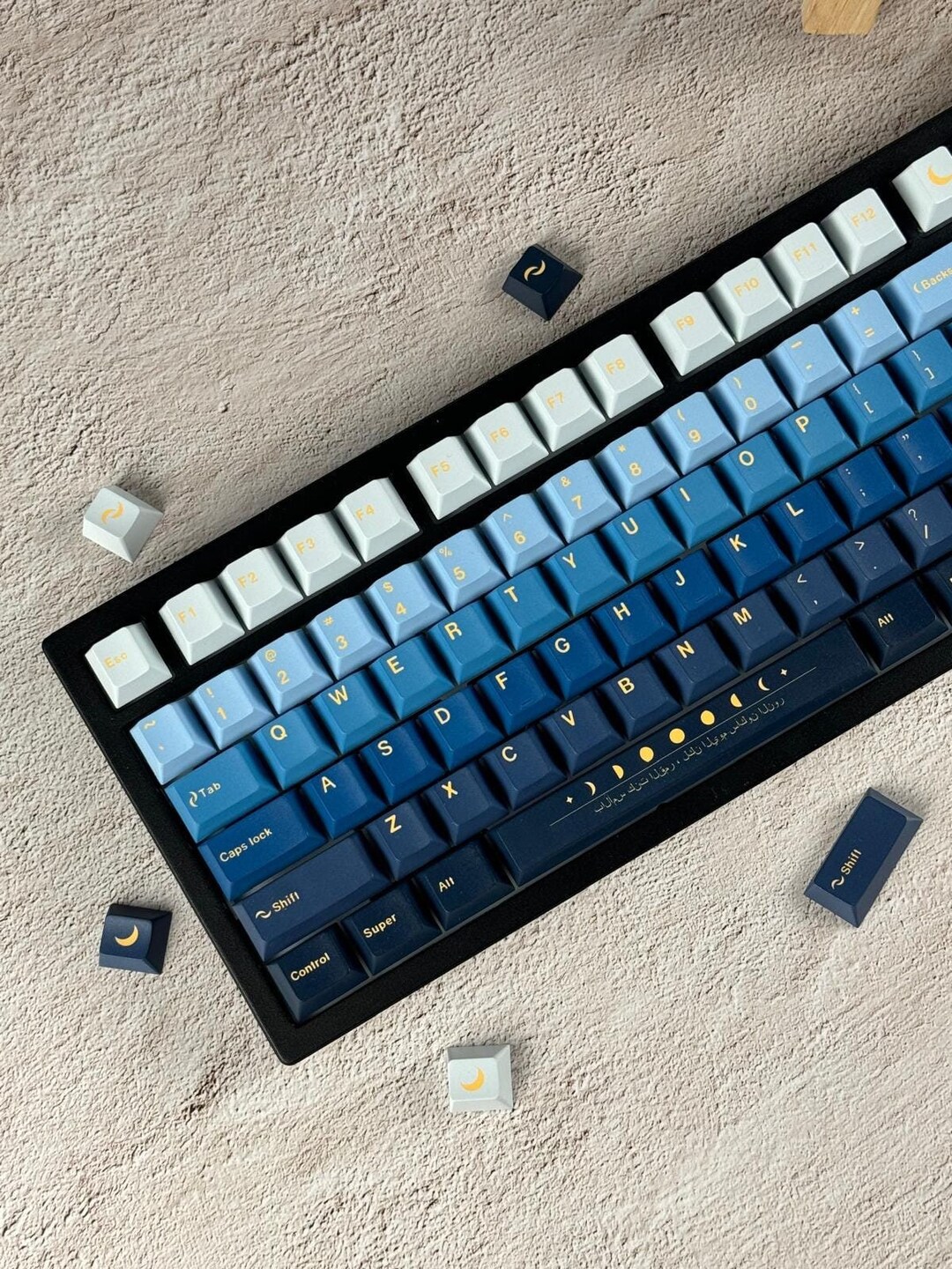 Buy 130 Keys Moon Phases Theme Keycap Set, Celestial Moon Keycap Set ...