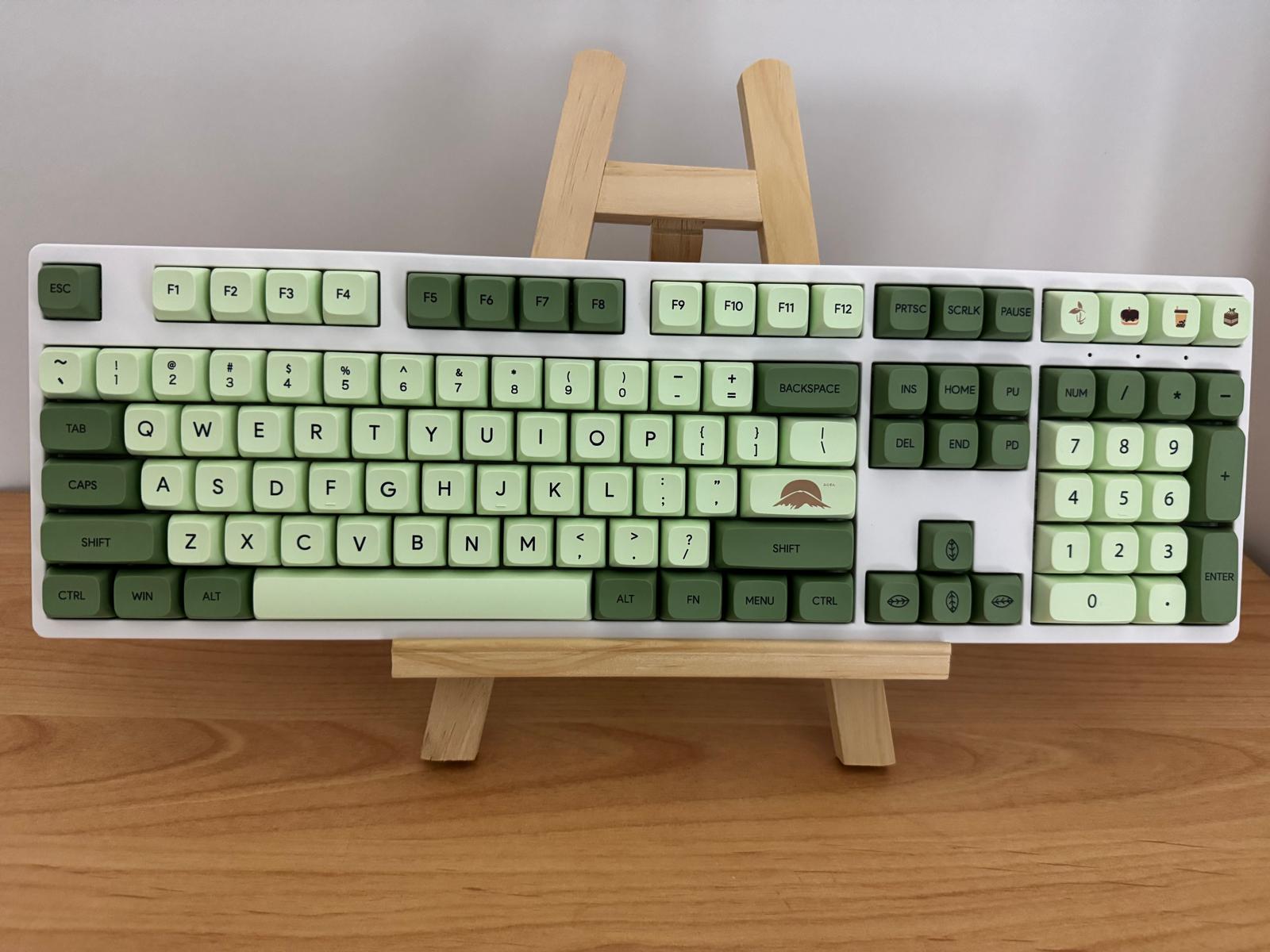 Matcha Green Keycap Set, Mint Green Theme Keycap Set for Mechanical ...
