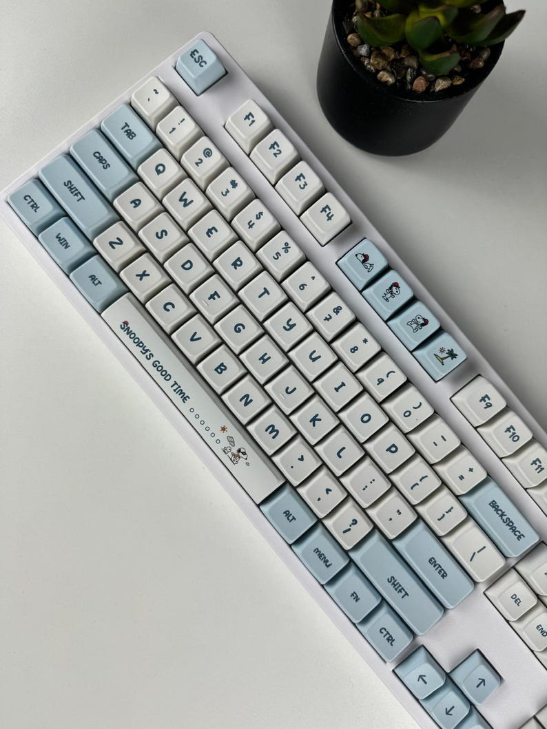 Cute Snoopy Keycap Set, Cartoon Keycap, Custom Keycaps for Mechanical ...