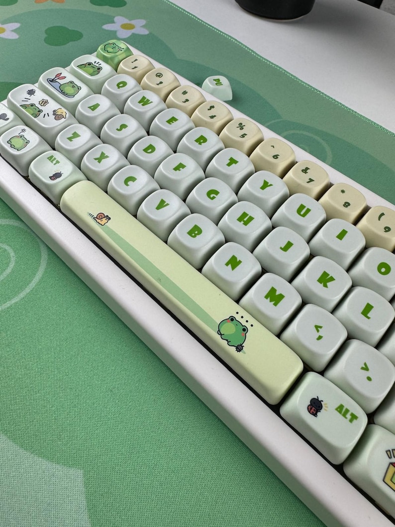 Cute Frog Keycap Set, Green Keycaps, Animal Keycaps, Cherry Mx ...