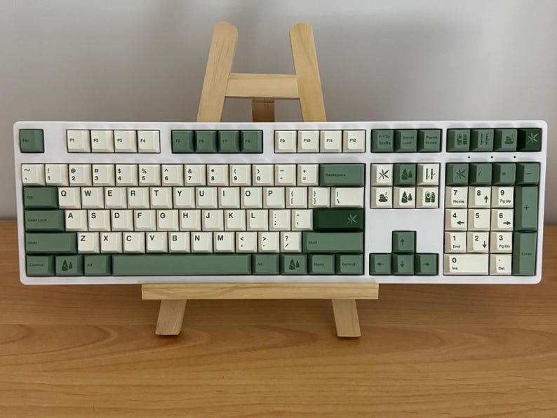Green Bamboo Forest Theme Keycap Set, Simple Keycaps for Mechanical ...