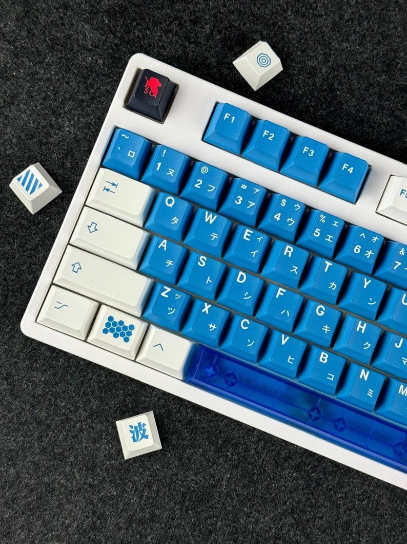 Eva Unit 00 Mecha Robot Theme Keycap Set, Japanese Anime Keycap Set for ...