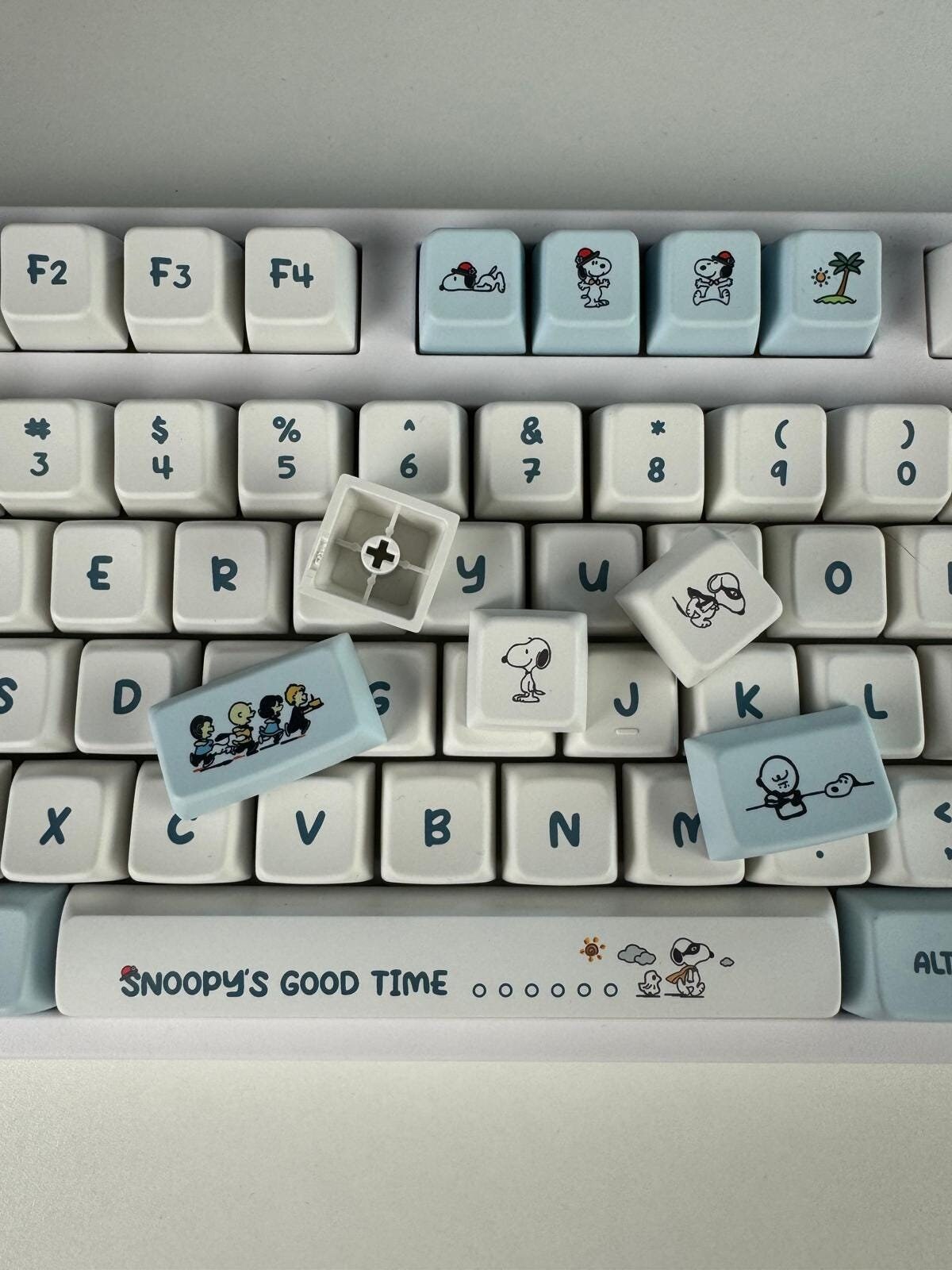 Cute Snoopy Keycap Set, Cartoon Keycap, Custom Keycaps for Mechanical ...