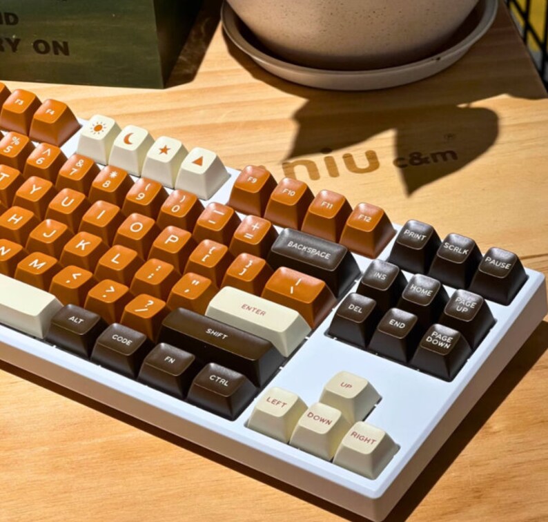 Coffe Keycap Set, Brown Keycaps, Keycaps for Mechanical Keyboard,cherry ...