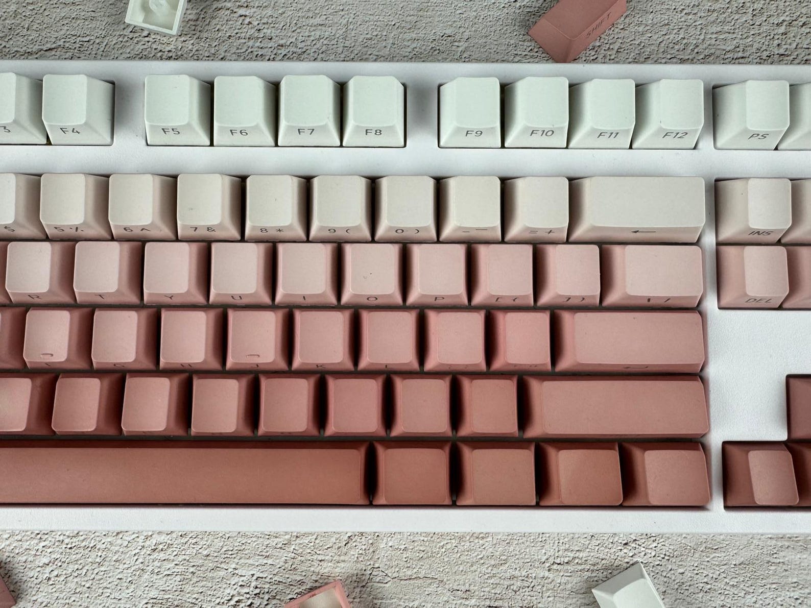 Gradient Orange Keycap Set, Japanese Style Side Print Keycap for ...