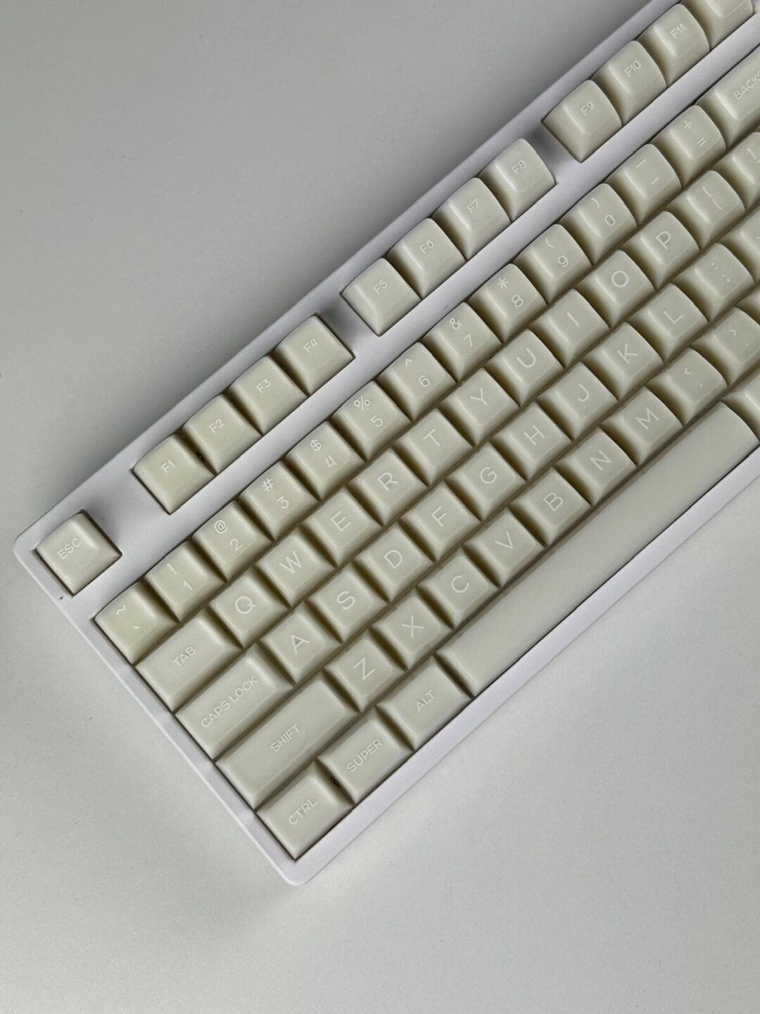 142 Keys Marble Translucent Theme Keycap Set, White Keycap Set for ...