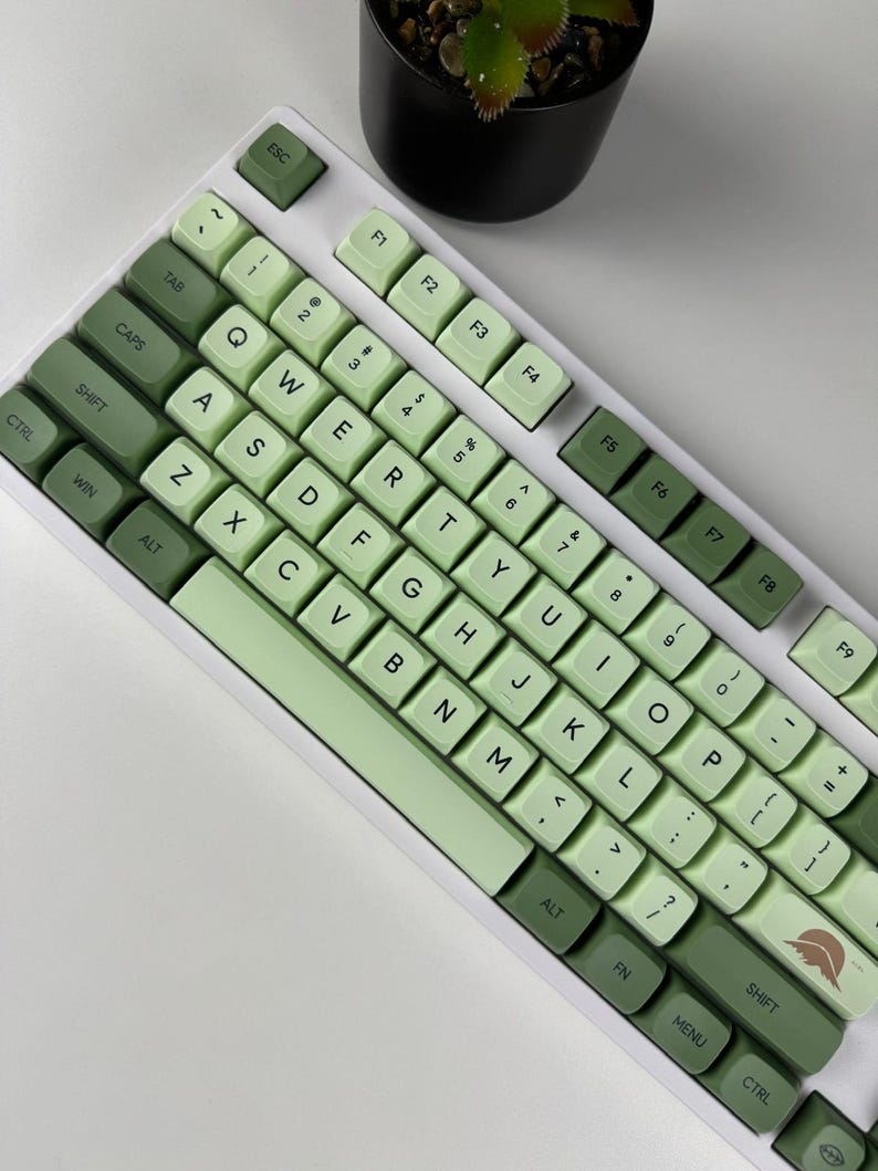 Matcha Green Keycap Set, Mint Green Theme Keycap Set for Mechanical ...