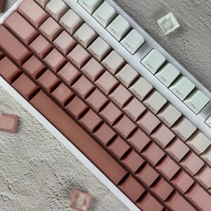 Gradient Orange Keycap Set, Japanese Style Side Print Keycap for ...