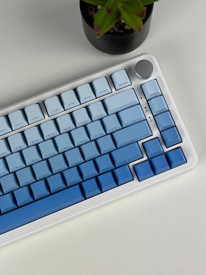 Backlit Blue Side Print Keycaps, Shine Trough Keycap Set for Mechanical ...
