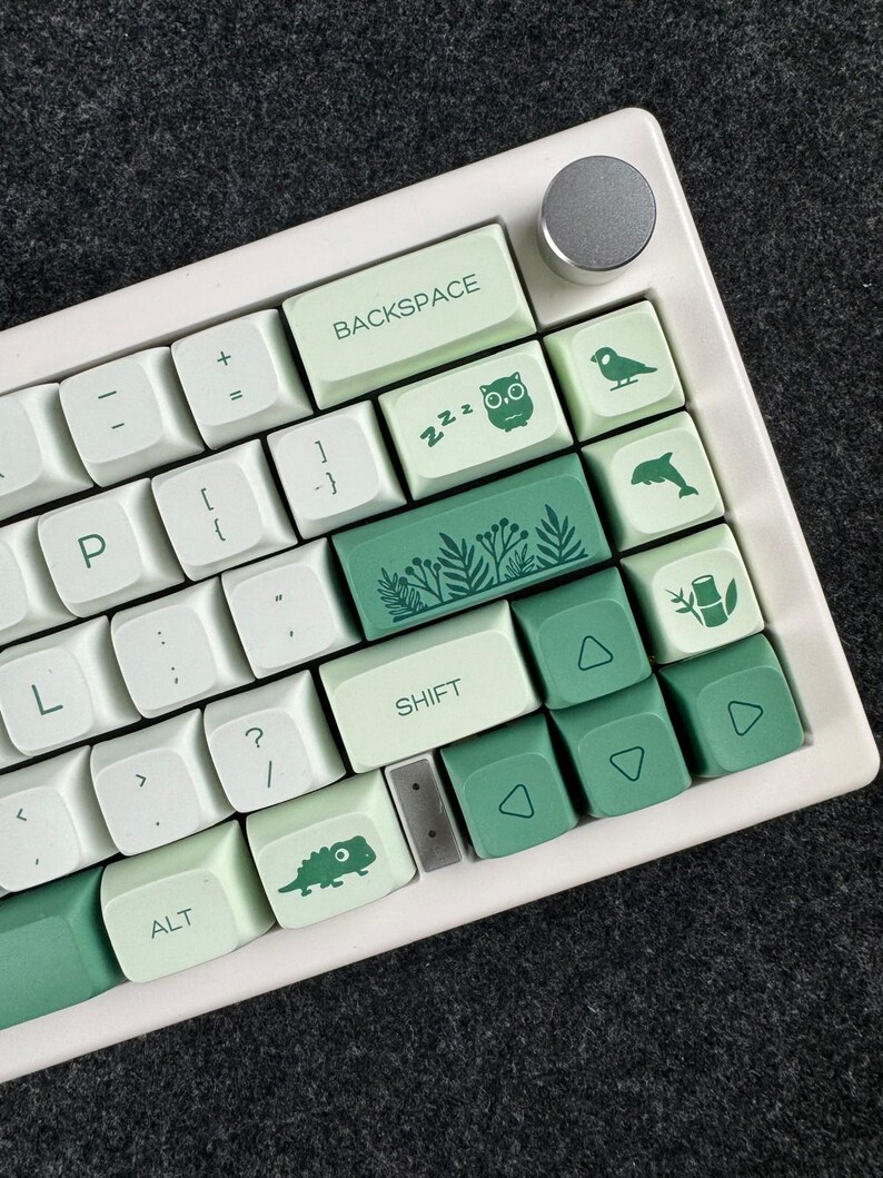 Plant Keycap Set, Green Keycaps, Nature Theme Keycap Set for Mechanical ...