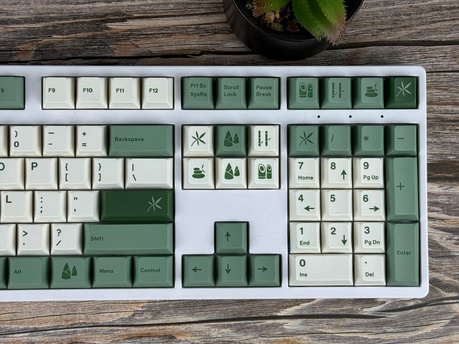 Green Bamboo Forest Theme Keycap Set, Simple Keycaps for Mechanical ...