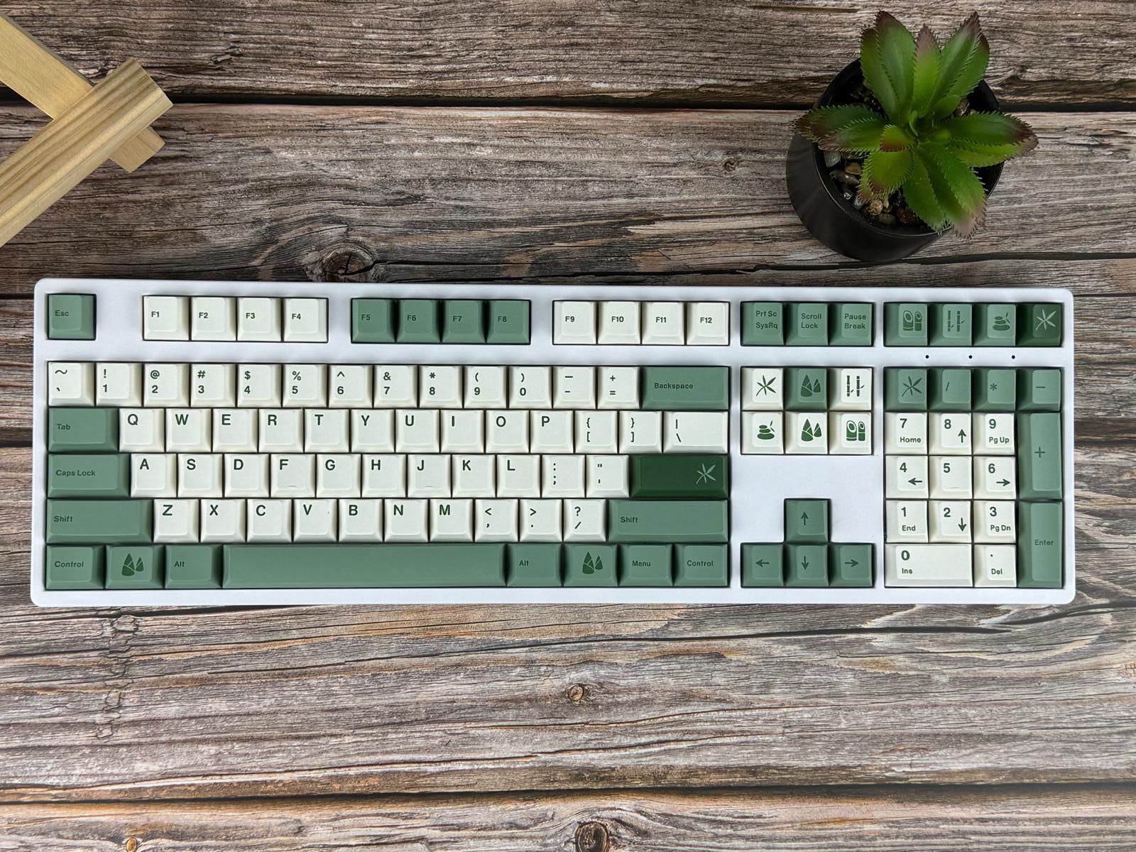 Green Bamboo Forest Theme Keycap Set, Simple Keycaps for Mechanical ...