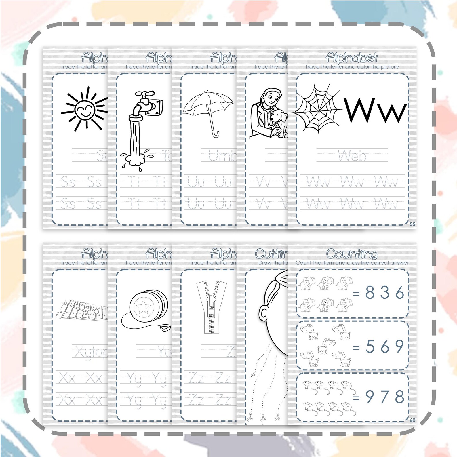 Genius Kids Worksheet | 65 Pages, Ages 2-4 (digital Download) - Etsy