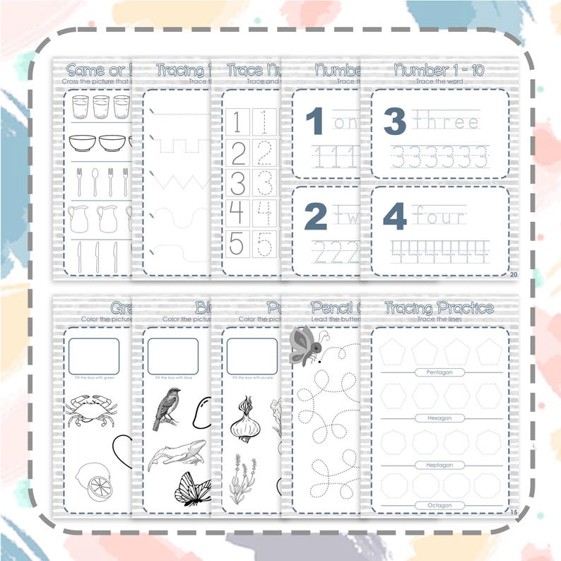 Genius Kids Worksheet | 65 Pages, Ages 2-4 (digital Download) - Etsy