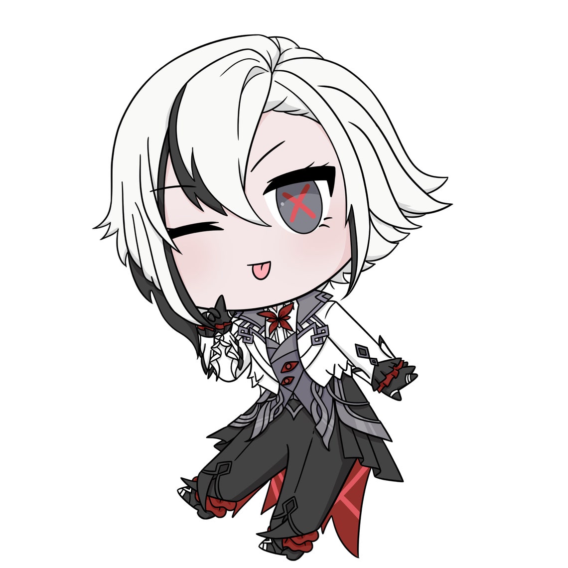 Genshin Chibi Vinyl Stickers Navia, Columbina, Arlecchino Set of 3 - Etsy